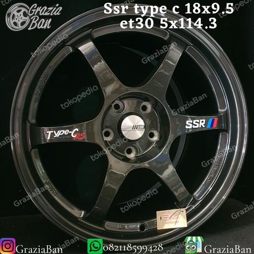 Jual velg ssr type c flow forming r18 18x9.5 et30 5x114.3 3 warna ...