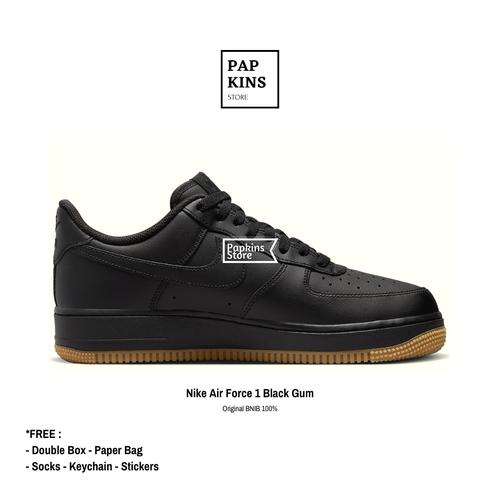 Jual sepatu nike air force 1 black gum original BNIB / sneakers nike ...