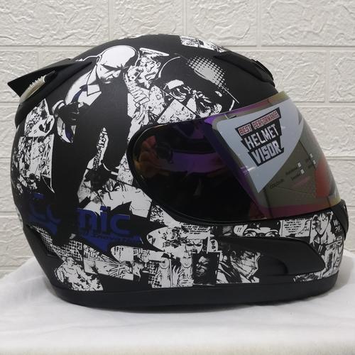 Jual Helm Full Face Dewasa JPN Comic Tulisan Biru SNI Original Prox ...