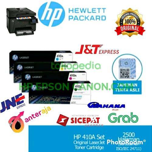 Promo 1set tinta toner 410A black&color printer color hp laserjet ...