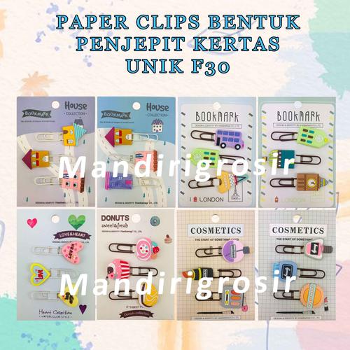 Promo Paper Clips Bentuk unik * Paper Clips * Penjepit Kertas * F30 ...