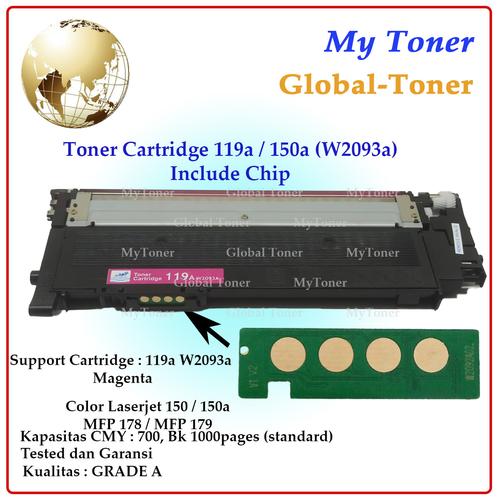Jual Toner Cartridge 119A 150 150a 150nw mfp 178 179 w2090a CHIP W2093A ...