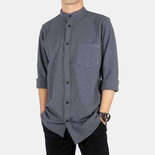 Jual Kemeja Changi Pria Lengan Panjang Original Cloud Think Warna Dark ...