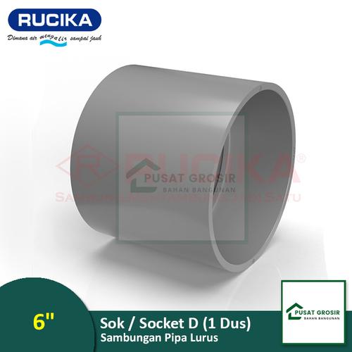 Jual Fitting Rucika Sok 6" D Fitting Pipa PVC Sock 6inch D (1 Dus ...
