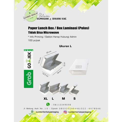 Jual Paper Lunch Box Duplex L (100 pc) Merk Daun GOJEKGRAB ONLY - Kota ...