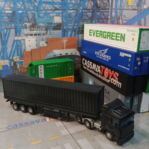 Jual Diecast truk Costume Container Miniatur truck trailer Skala 43 ...