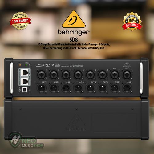 Jual Behringer SD8 Stage Box with 8 Remote-Controllable Midas Preamps ...