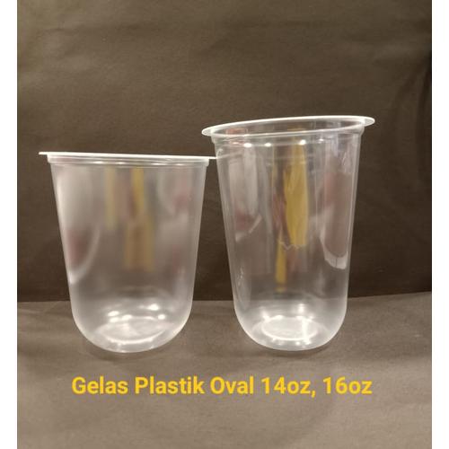Jual New!!! Gelas Plastik Oval/ Gelas Pop Ice 14oz,dan 16oz - 12oz ...