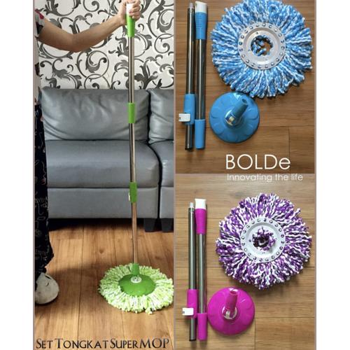 Jual SET Tongkat Kepala + Kain Pel Supermop BOLDe Komplit Handle Set ...