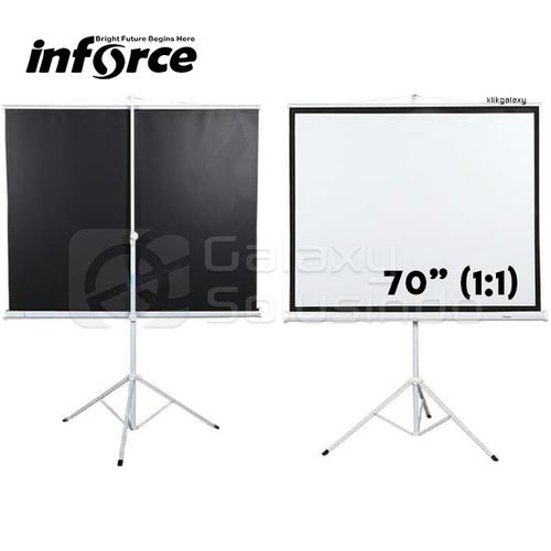 Jual INFORCE Tripod Screen 70 Inch 1:1 Layar Projector Stand - Kota ...