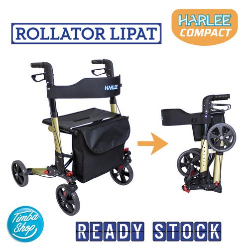 Jual Harlee Compact Rollator - Alat bantu jalan - Walker beroda roda 4 ...