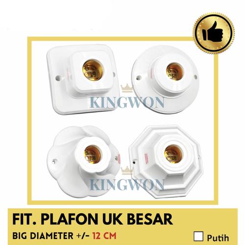 Jual FITTING LAMPU PLAFON SEGI FITTING PLAFON PUTIH E27 DEXICON - UFO ...