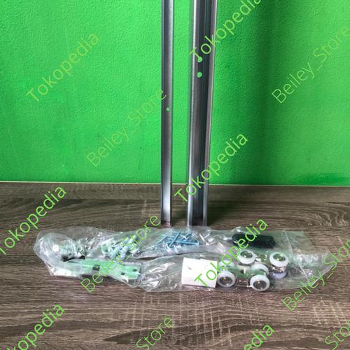 Jual REL SLIDING/REL PINTU GESER SLIDING 180 Galvanis/ besi 1 SET RODA ...