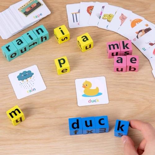 Jual Wooden Letter Spelling Learning Alphabet Board Game - Jakarta ...