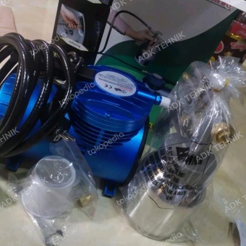 Jual Pressure Spray gun kit and mini air Compressor Alat Semprot Cat ...