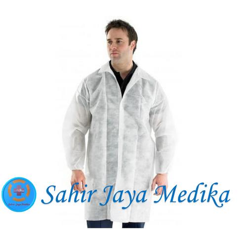 Jual Jas Lab Disposable Non Woven Spounbond Jas Laboratorium Sekali ...