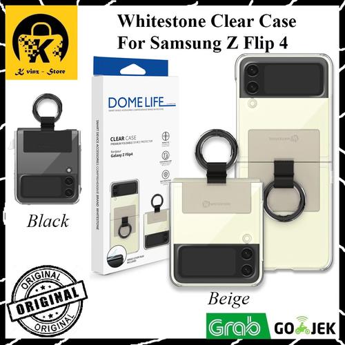 Jual Case Samsung Galaxy Z FLIP 4 WHITESTONE Dome Life Casing with Ring ...