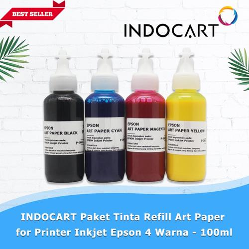 Jual INDOCART Paket Tinta Refill Art Paper utk Printer Inkjet Epson-Small - 70ml - 4 warna ...