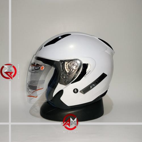 Jual HELM INK METRO 2 SOLID WHITE DOUBLE VISOR HELM HALF FACE - XL ...