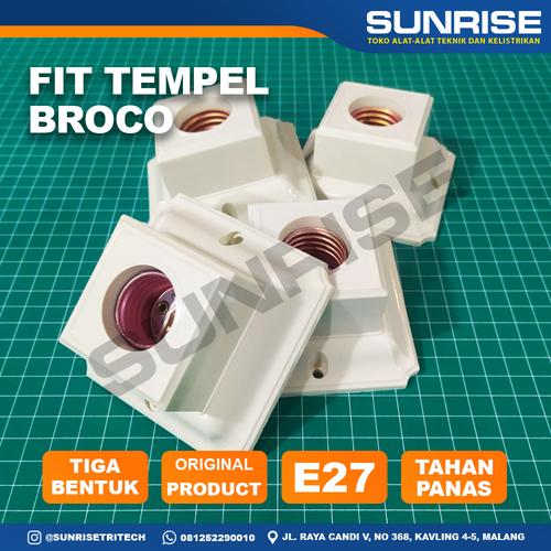 Jual FITTING LAMPU TEMPEL / PLAVON BROCO E27 - KOTAK - Kota Malang ...
