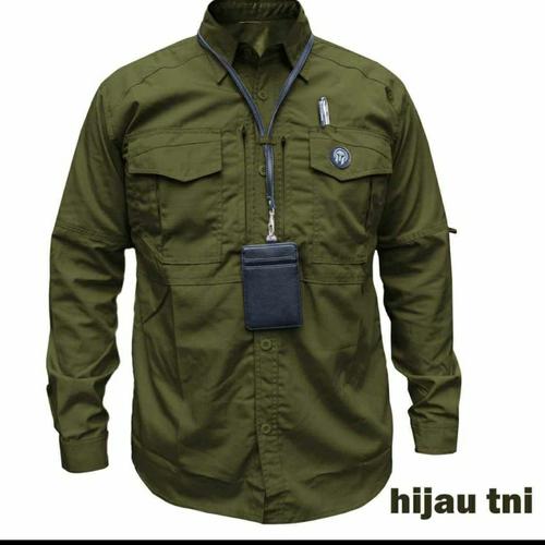 Jual KEMEJA TACTICAL M_TAC ORIGINAL KEMEJA KANTOR KEMEJA LAPANGAN - hijau Army, XXL - Kota ...