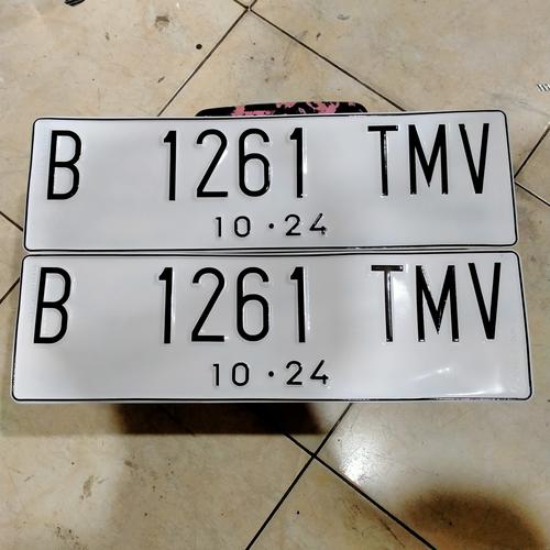 Jual sticker plat putih sticker plat baru sticker plat hitam - hitam ...