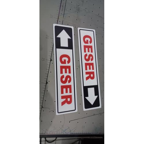 Jual Sign Label Acrylic Papan Geser Kanan kiri akrilik sign Board ...