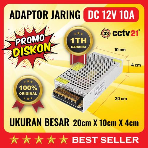 Jual Adaptor Jaring DC 12Vol Ori 10A ukuran 16cm x10cmx5cm Garansi 1 ...