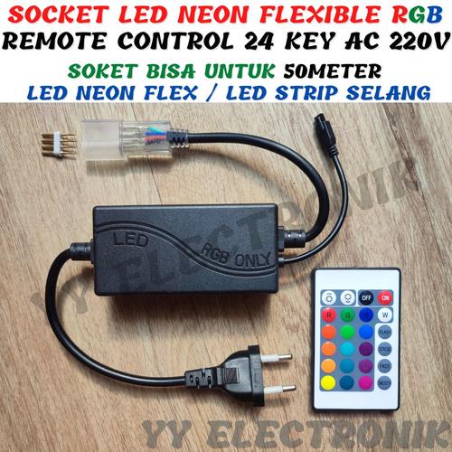 Jual Socket Remote Control 24key Lampu Led Neon FLex RGB 5050 - Jakarta ...