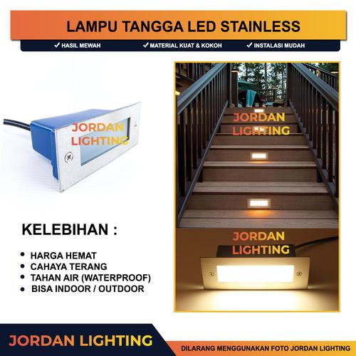 Jual Lampu Tangga LED 3 Watt 3W Aluminium Stainless Tanam Dinding ...