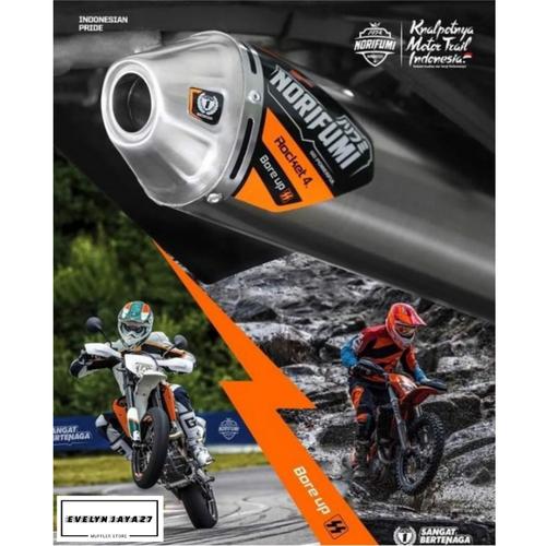 Jual KNALPOT NORIFUMI ROCKET 4 BORE UP HEADER BENDING PNP CRF KLX D ...