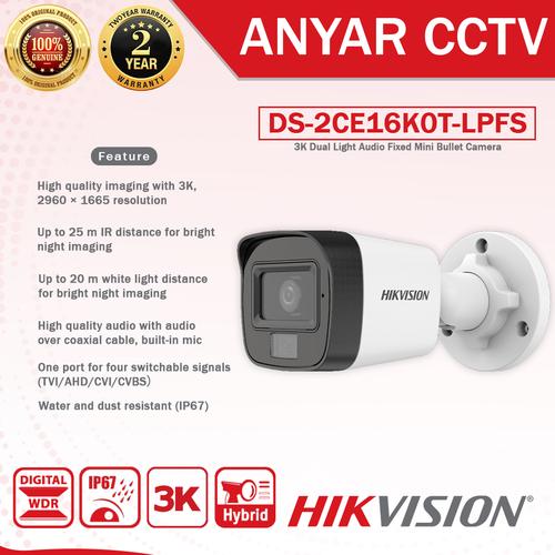Jual CAMERA HIKVISION DS-2CE16K0T-LPFS 5MP DUAL LIGHT COLORVU + AUDIO MIC - Kota Bandung - ANYAR ...