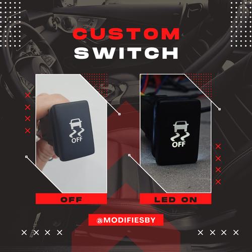 Jual Custom Switch Saklar Lampu VSC TRACTION Control on off - Putih ...