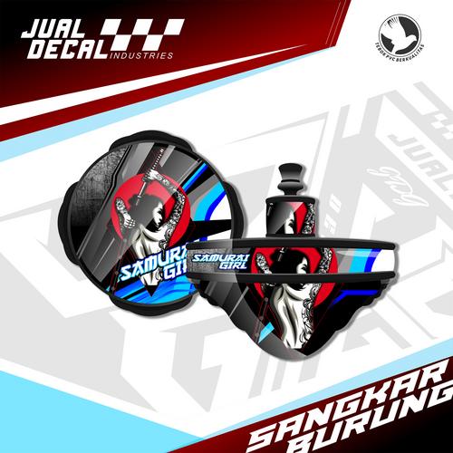 Jual Stiker Tebok Sangkar Lovebird SAMURAY GIRL decal bisa custom ...