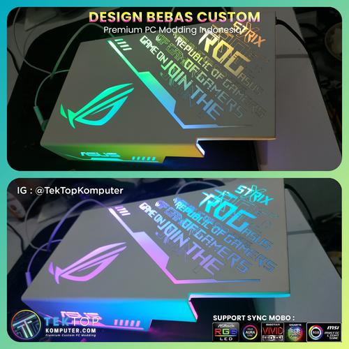 Jual Custom Backplate VGA Cover Led RGB ARGB Rainbow 3/4pin Acrylic ...