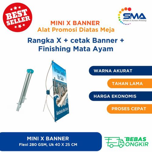 Jual Mini x banner / rangka + cetak mini x banner - Kota Surabaya - SMA ...