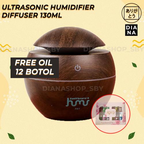 Jual Humidifier Ultrasonic Air Diffuser Difuser Aromaterapi 130ML Bulat ...