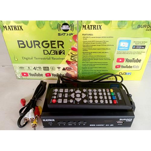 Jual STB DVB-T2 Matrix BURGER Digital Terrestrial Receiver - Kota ...