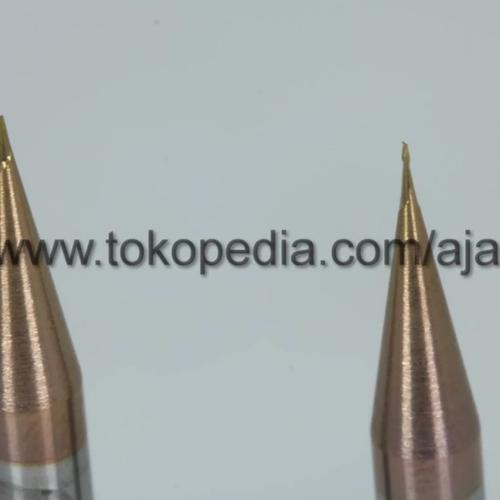 Jual Endmill micro 2Flute 2f spiral hrc55 engraving grafir aluminium ...