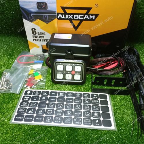 Jual AUXBEAM 6 GANG PANEL SWITCH SYSTEM - SAKLAR LAMPU MOBIL AUXBEAM 6 ...