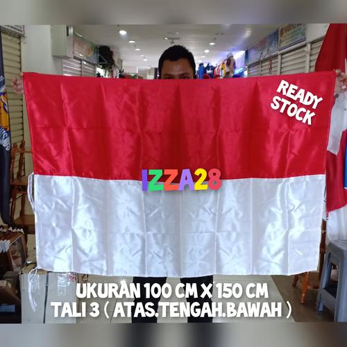 Jual bendera merah putih atau bendera indonesia bahan satin - 55 cm x ...
