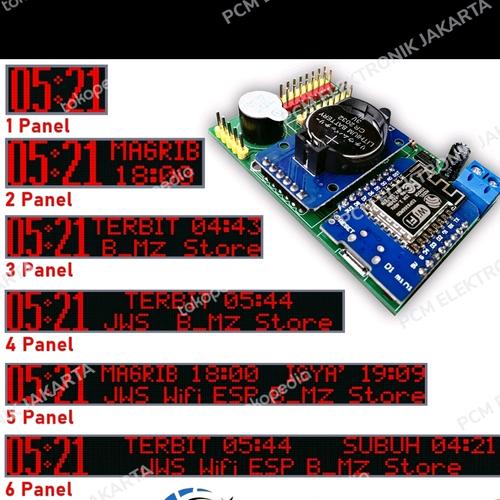 Jual controller jws jam solat sholat wifi esp8266 untuk 2 panel p10 p ...