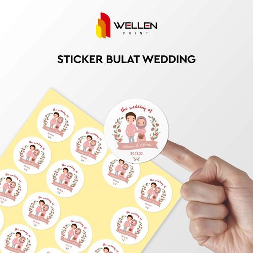 Jual Cetak sticker bulat wedding / Print stiker souvenir pernikahan - 2 ...