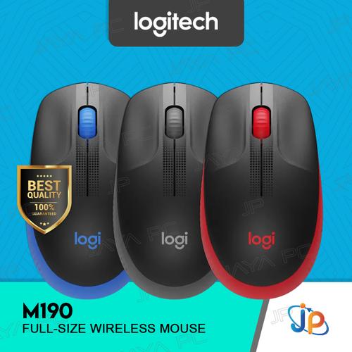 Jual Logitech Wireless Optical Mouse Full Size M190 - Biru - Jakarta Pusat - Jaya PC | Tokopedia