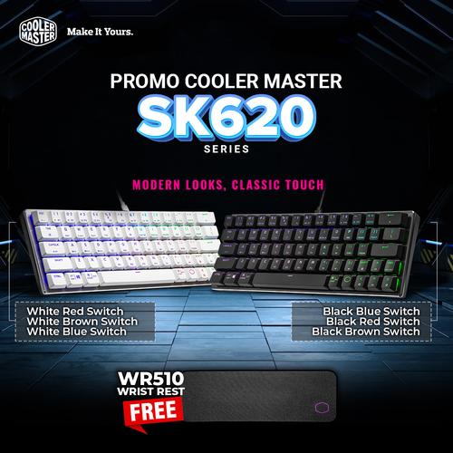 Jual Cooler Master Keyboard SK620 Silver White Switch Blue SK-620-SKTL1 ...
