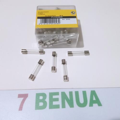 Jual SEKERING SEKRING FUSE TABUNG KACA 30A ORIGINAL FLOSSER GERMAN ...