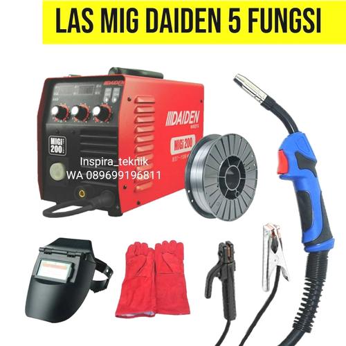 Jual Las mig Daiden migi 200 A tanpa gas / pakai gas CO2 multifungsi ...