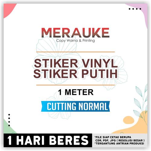 Jual CETAK LABEL STIKER / STIKER VINYL / CUTTING NORMAL / 1 METER ...