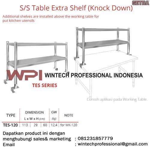Jual Tes-120 Stainless Steel Table Extra Shelf / Meja Tambahan Di Atas ...