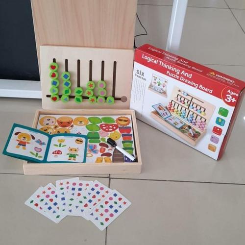Jual MAINAN EDUKASI ANAK PAPAN PUZZLE LOGICAL THINKING MAGNET DRAWING ...